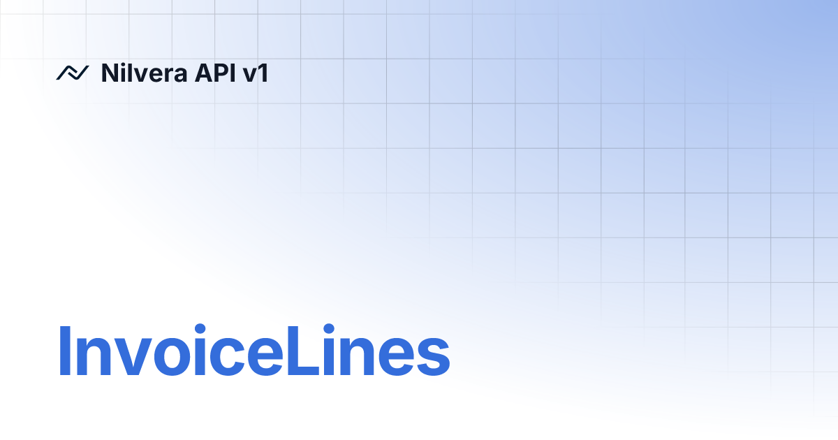 InvoiceLines | Nilvera API v1 InvoiceLines | Nilvera API v1